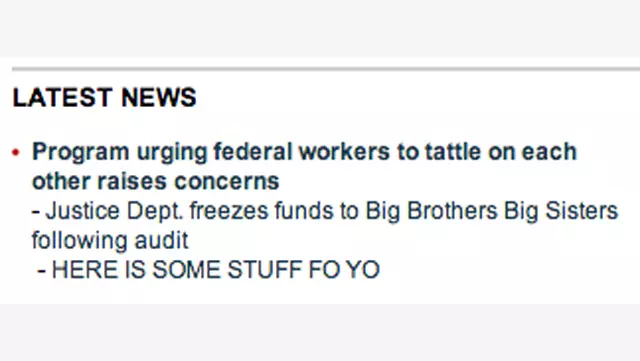 Fox News had net een geweldige storing op de homepage