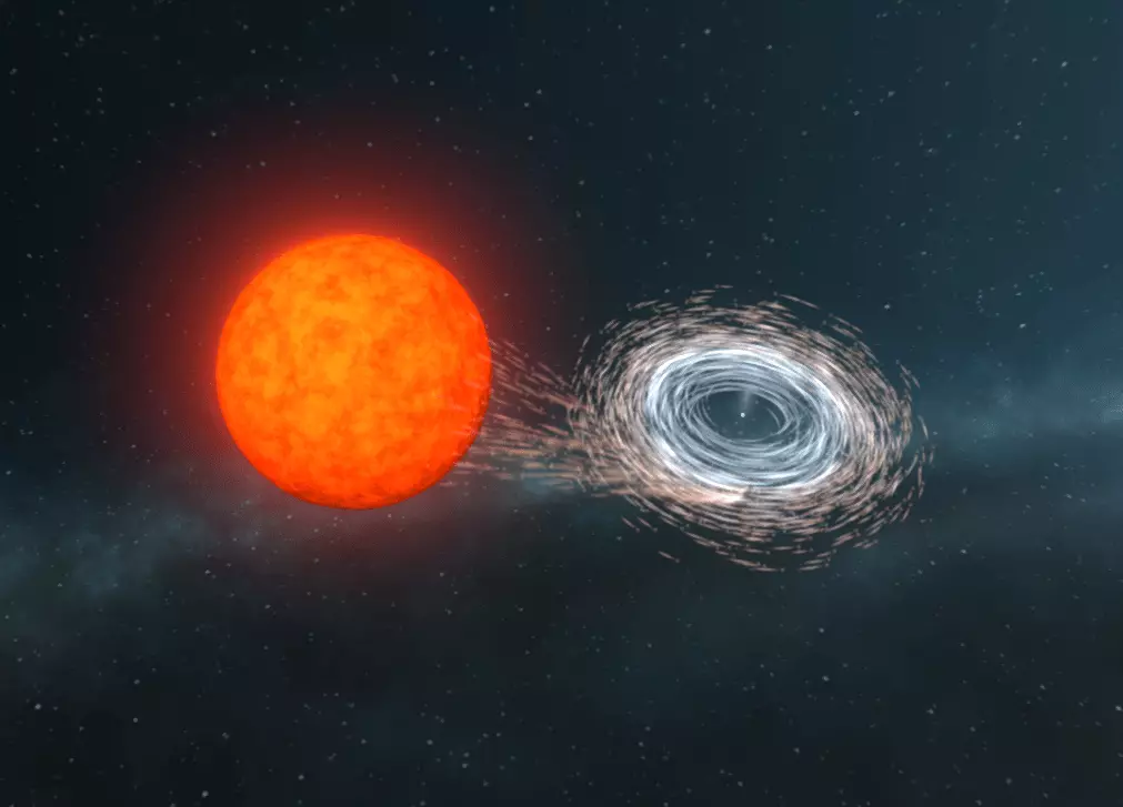 Vi har observert en snurrende stjerne som drar selve stoffet av rom og tid