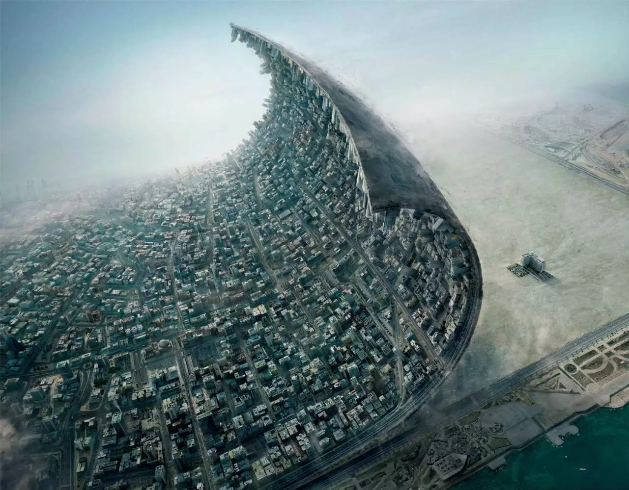 ¿Cómo sería si pudieras despegar una ciudad de la corteza terrestre?