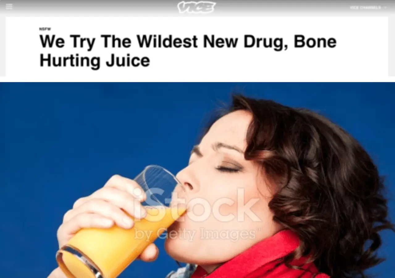 Nehmen Sie einen großen Schluck des neuen Bone Hurting Juice Meme