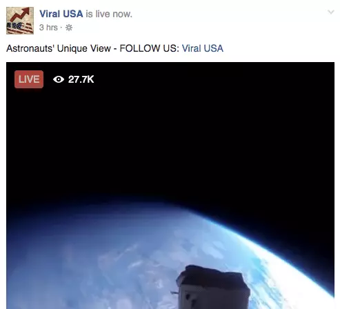 Facebookda ko'rgan "jonli" kosmik videolarga ishonmang