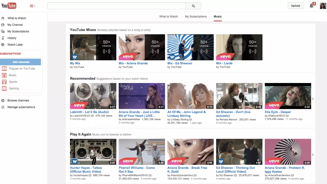 YouTube, 구독 스트리밍 서비스 출시