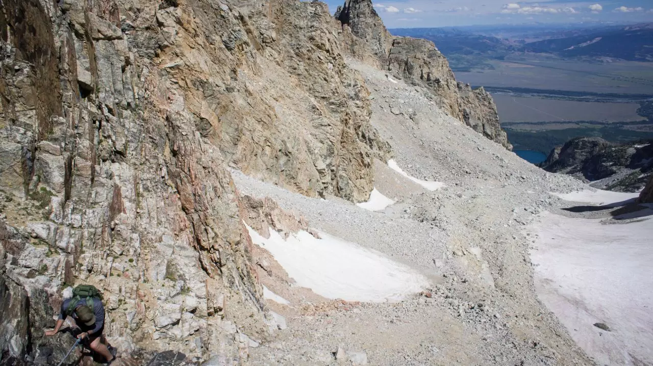Arrampicata sul Grand Teton senza corda