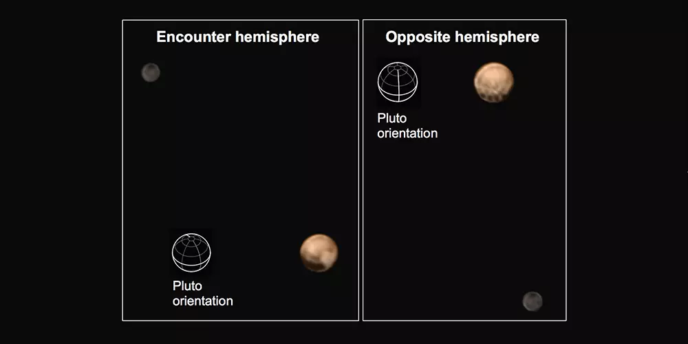 Wat sinn déi komesch Flecken op dëse fuschneie Biller vum Pluto?