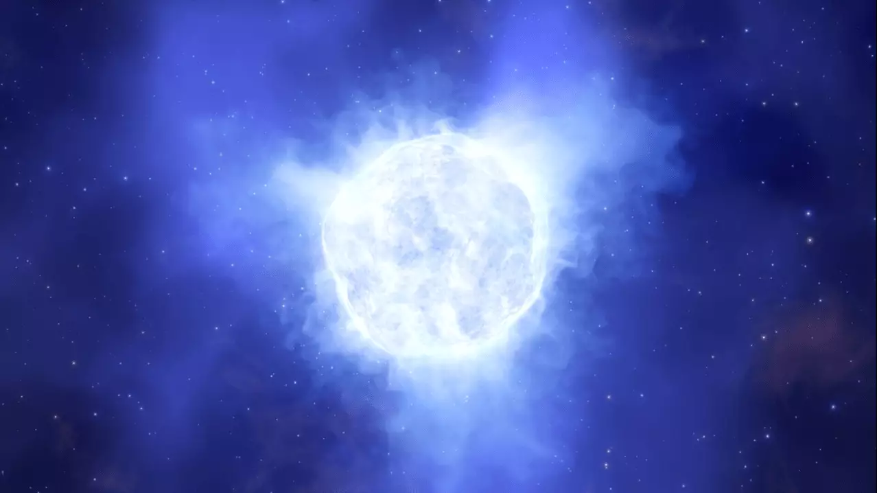 ხელოვანის შთაბეჭდილება გაუჩინარებულ ვარსკვლავზე. (სურათი: ESO)