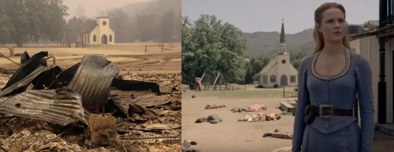 „Paramount Ranch“, HBO „Westworld“ ir daugybės filmų vieta, dega ant žemės