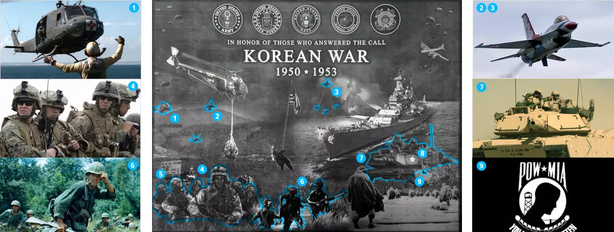 کوریائی جنگ کی یادگار ایک تاریخی فوٹوشاپ ہارر ہے۔