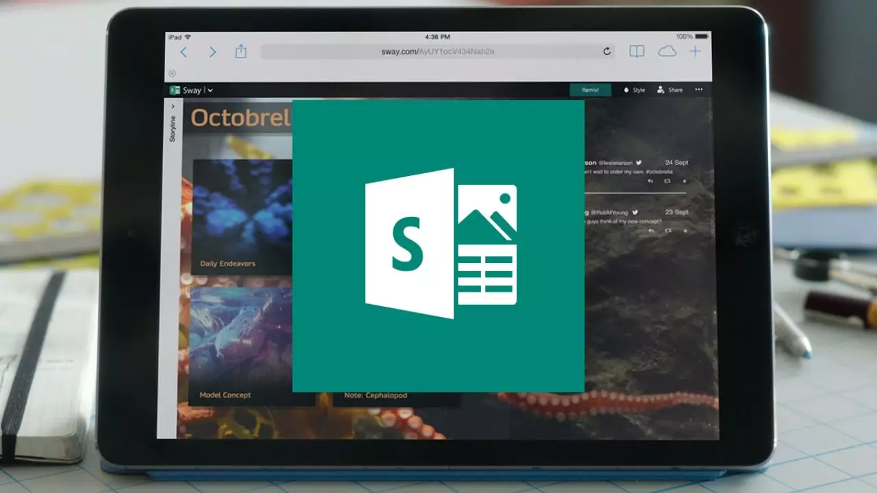 Utilice Microsoft Sway para facilitar la creación de presentaciones