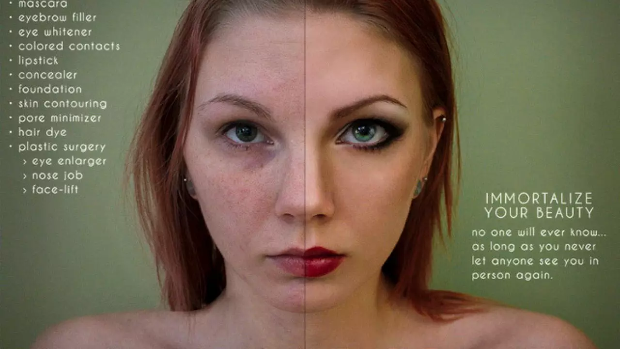 Reclamele parodie Photoshop arată adevărul deprimant despre frumusețea filtrată
