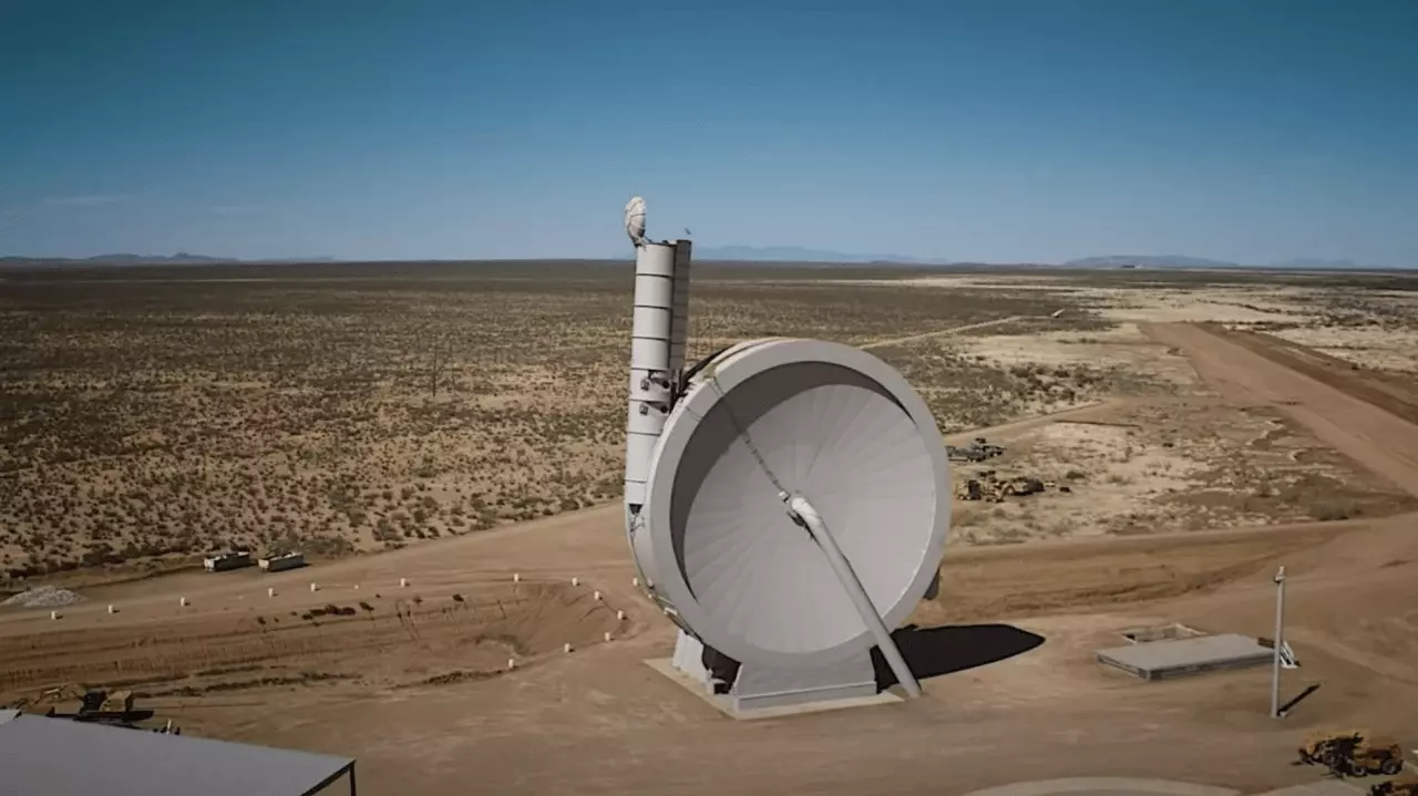 The SpinLaunch A-33 Suborbital Mass Accelerator di New Mexico.