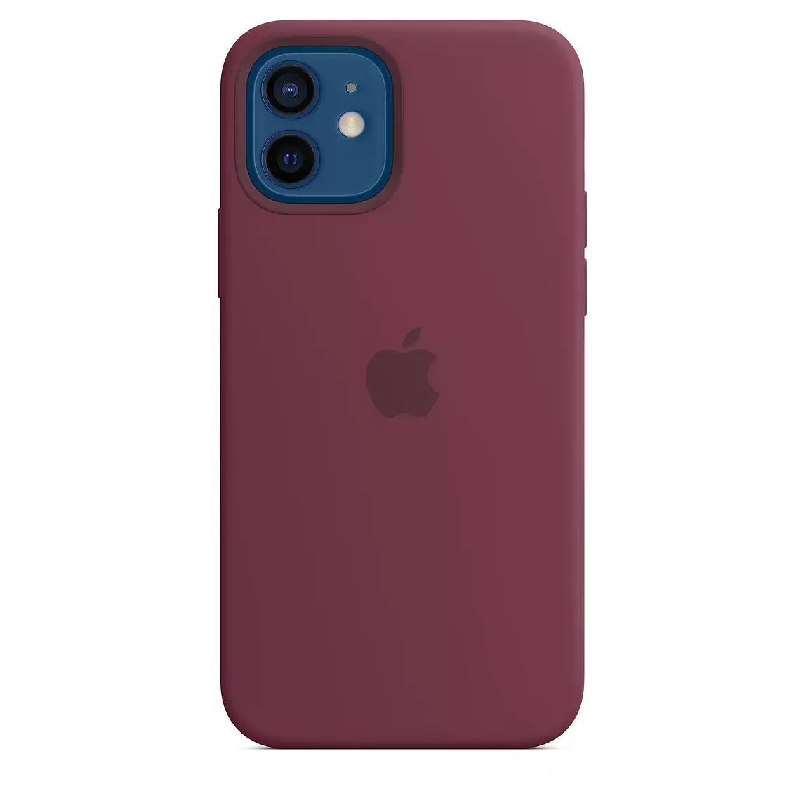 Θήκη σιλικόνης iPhone 12 Plum με MagSafe