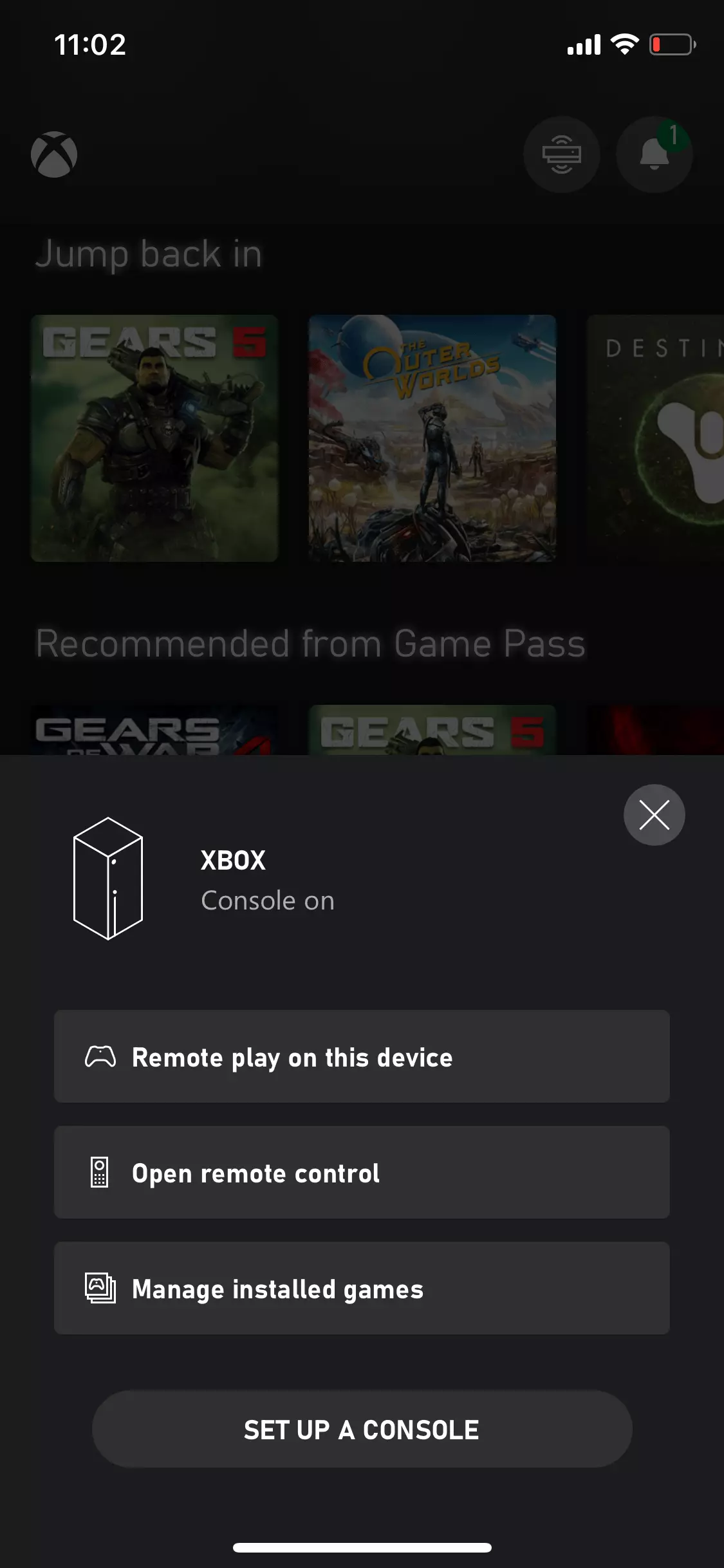 Ekranyň suraty: Xbox, Başga