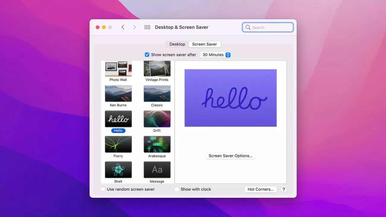 macOS Monterey hat einen neuen Bildschirmschoner. (Screenshot: macOS)