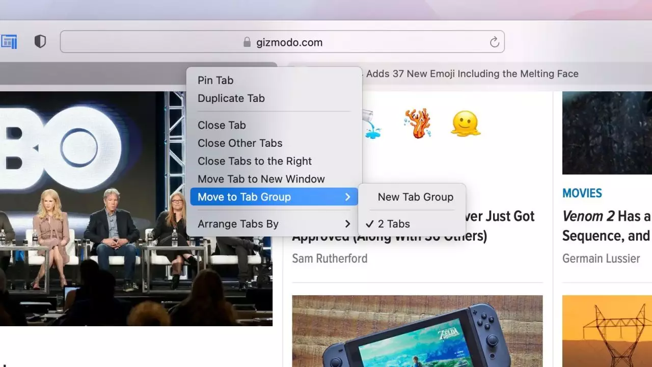Mit Safari können Sie jetzt Gruppen von Registerkarten speichern. (Screenshot: macOS)