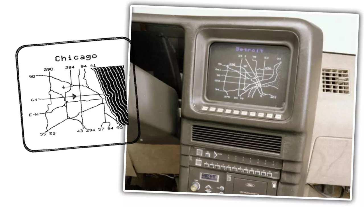 福特 1982 年的概念車配備了前 GPS 衛星導航和第一款集成視頻遊戲控制台