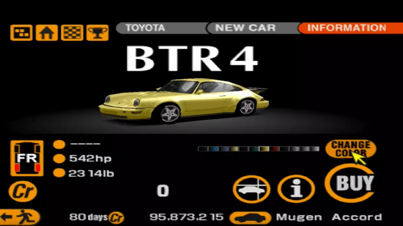 Gran Turismo 2에서 잘라낸 로스트 카