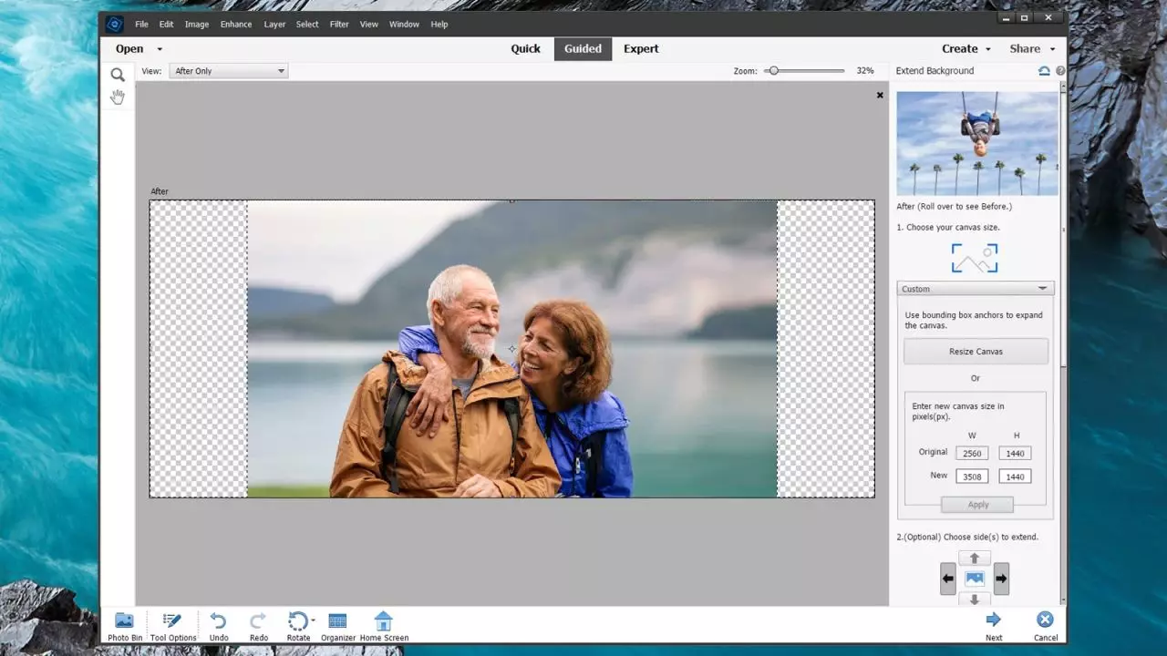 Στιγμιότυπο οθόνης: Adobe Photoshop Elements