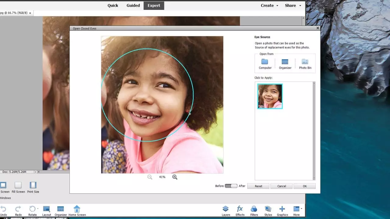 Screenshot: Adobe Photoshop Elements