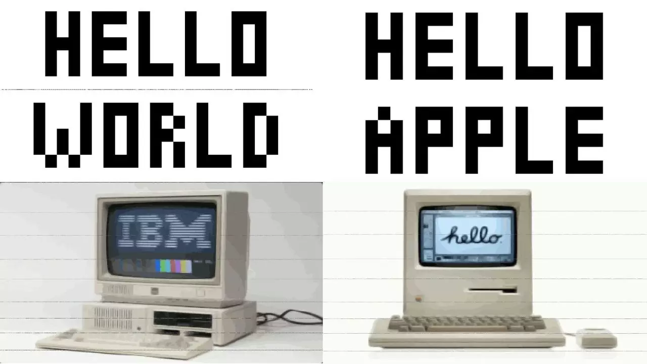 Hello World vs. Hello Apple: O que você vê quando olha para esta imagem?