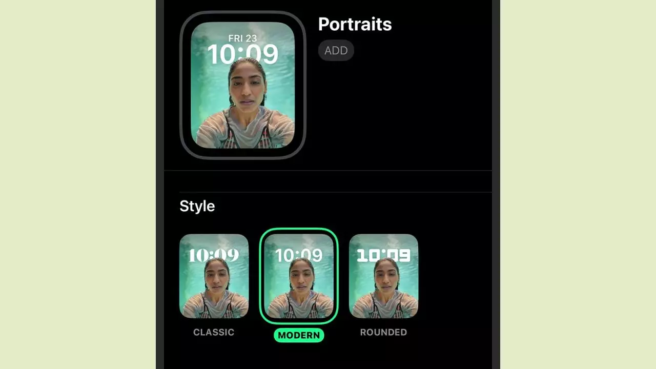 Wajah Potret baharu menggunakan imej yang diambil dalam mod potret. (Tangkapan skrin: iOS)