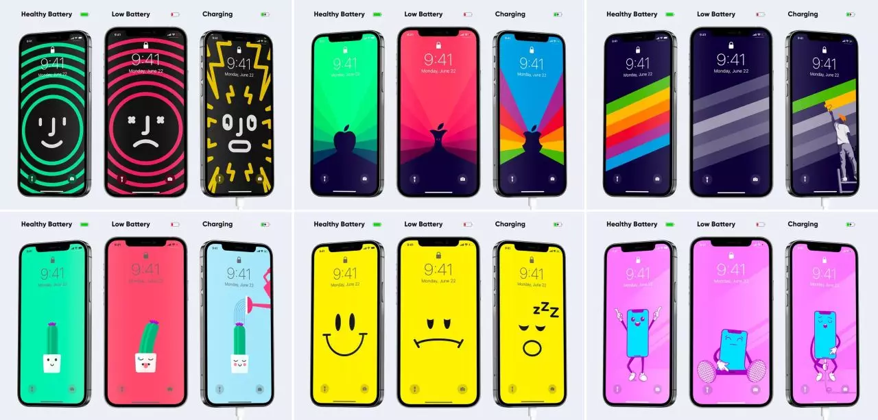 Des fonds d'écran intelligents à changement automatique correspondent à la batterie de votre iPhone pour vous rappeler quand il est temps de charger