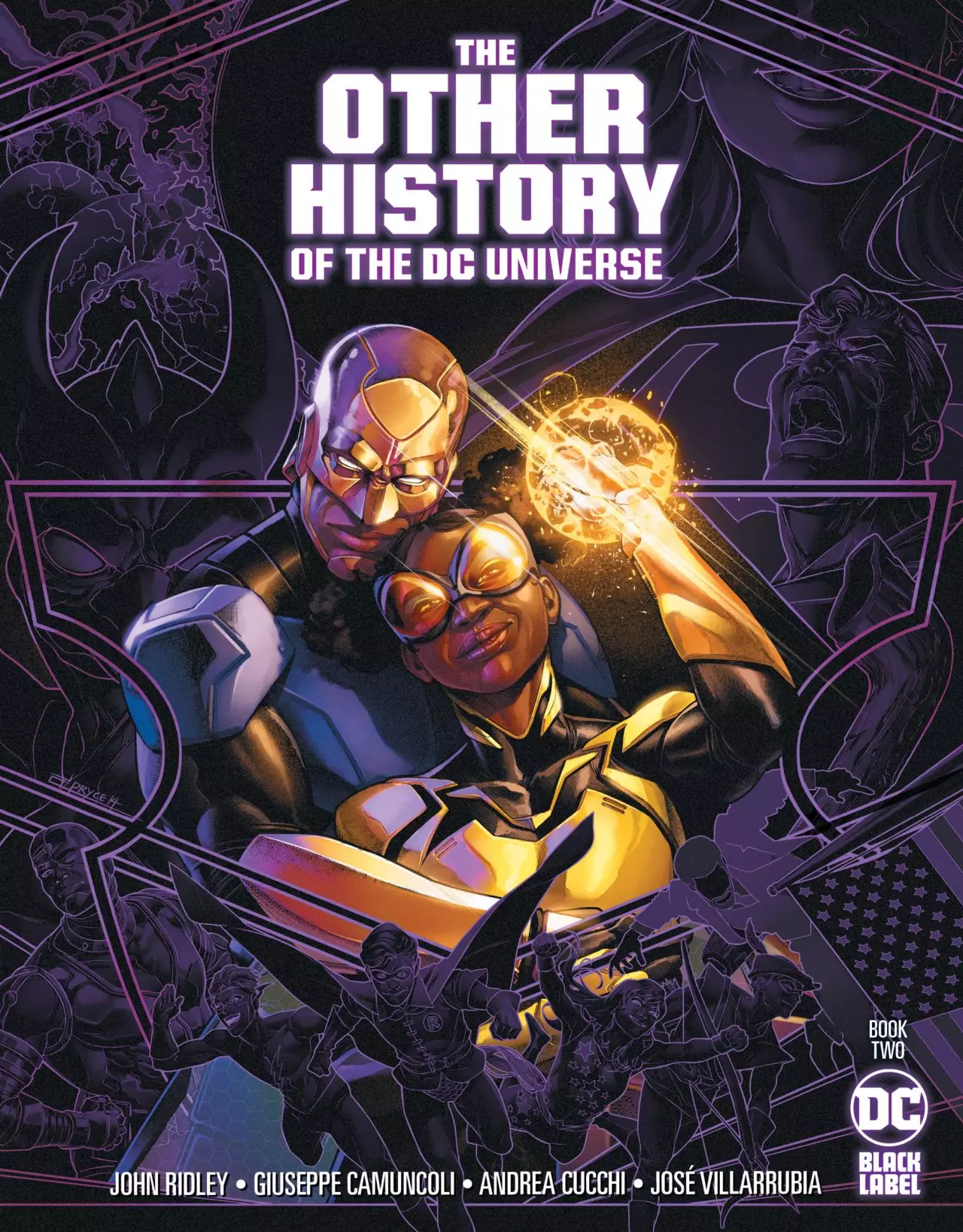 Guardian dan Bumblebee pada muka depan The Other History of the DC Universe #2. (Ilustrasi: Jamal Campbell)