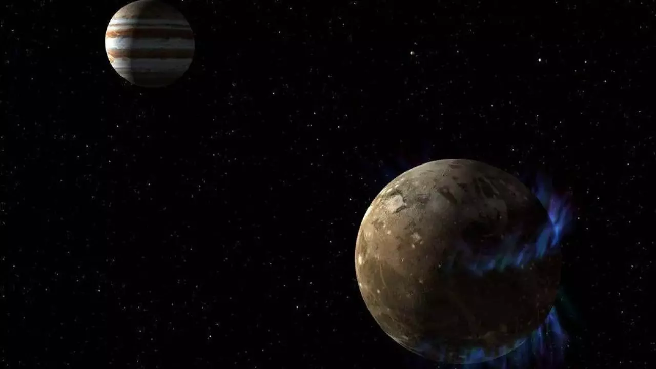 Veso espasyèl NASA gen yon rankont pre ak Lalin Jipitè Ganymede