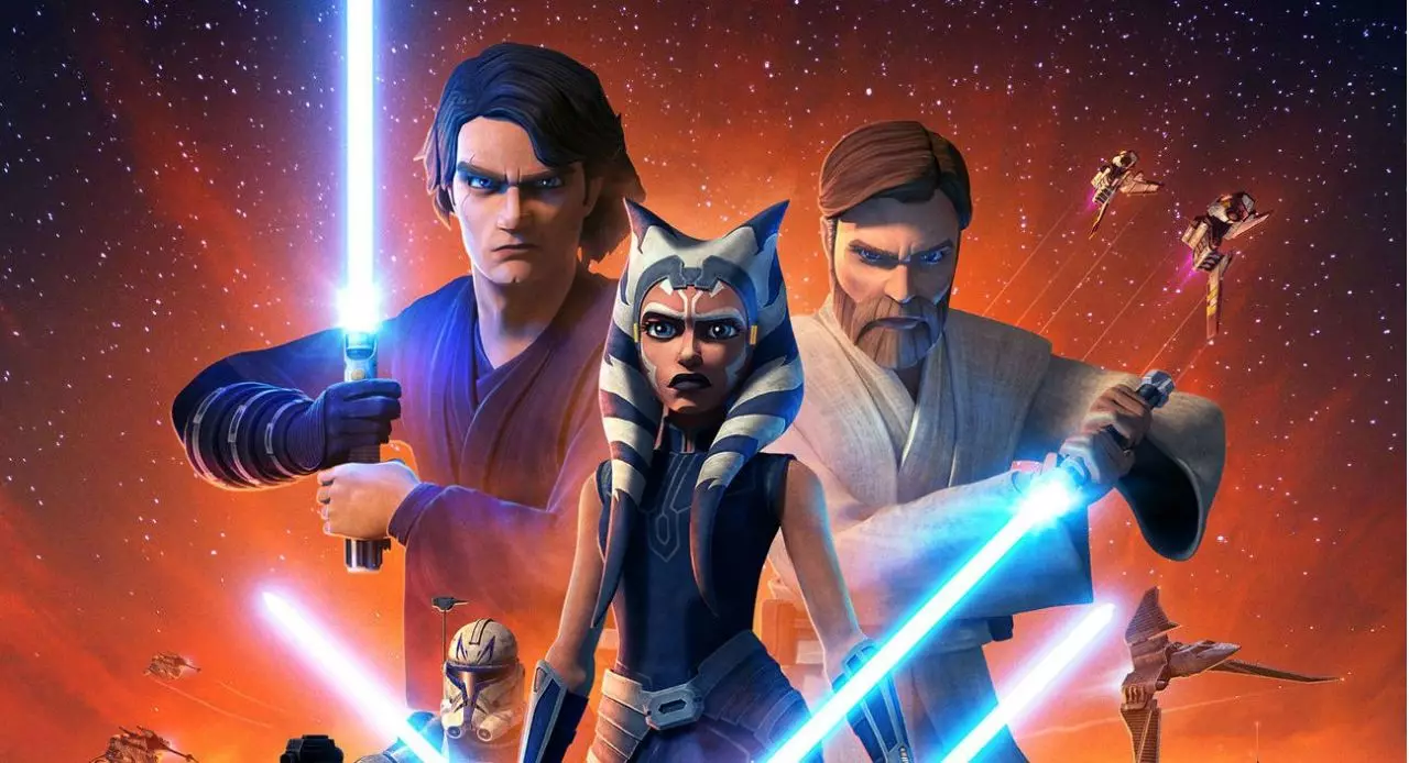 En del av plakaten for Star Wars: The Clone Wars. (Bilde: Lucasfilm)