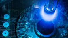 Isotope Reactor Yeej zoo li Sci-Fi Riam phom hauv cov duab no
