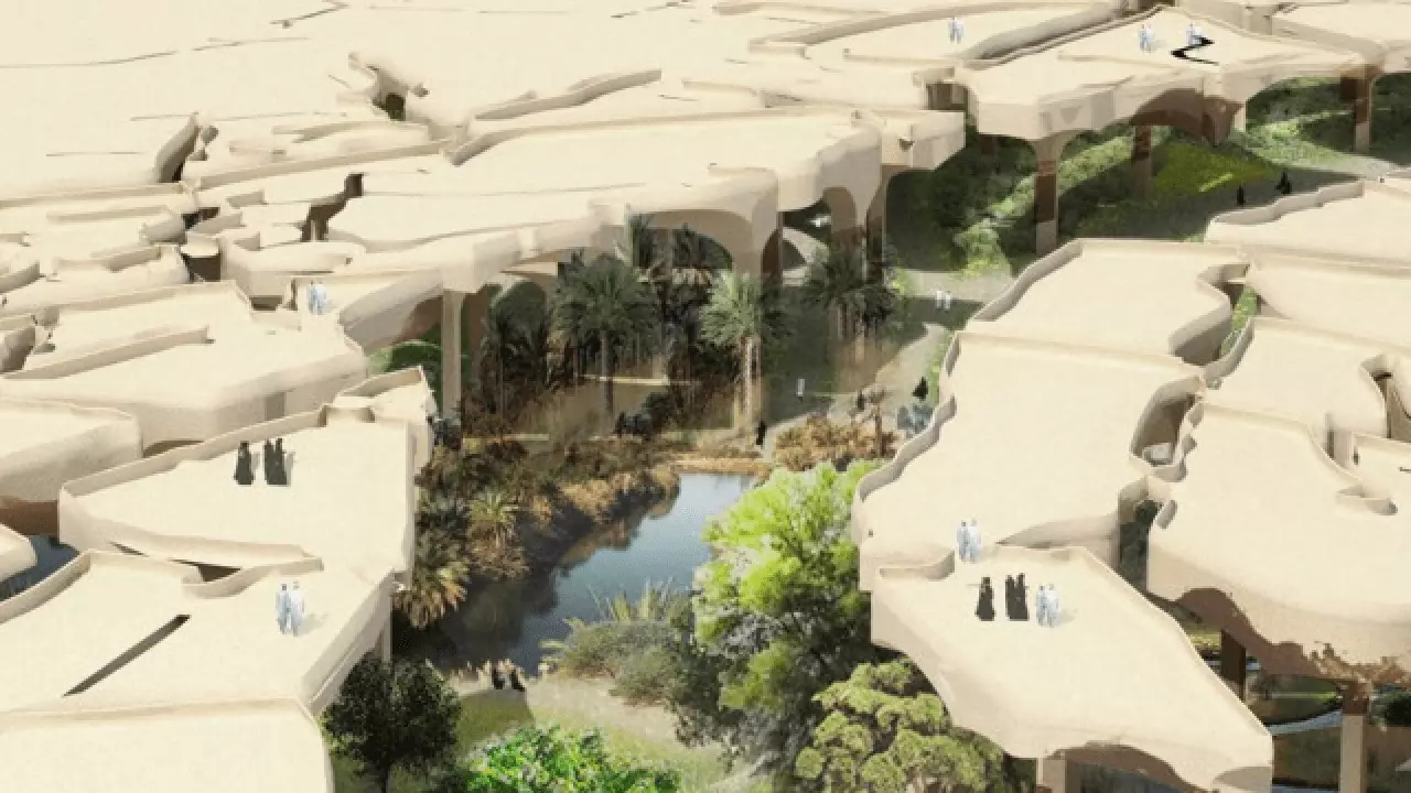 Le nouveau parc d'Abu Dhabi cachera une oasis de 30 acres sous le désert