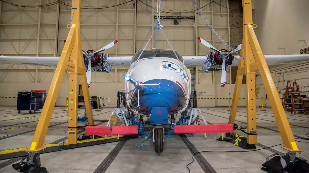 O avión X no Armstrong Flight Research Center en California.