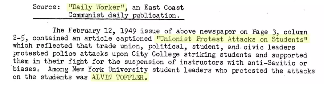 FTB tyrė Alviną Tofflerį dėl komunistinės veiklos pagal naujai paskelbtus failus