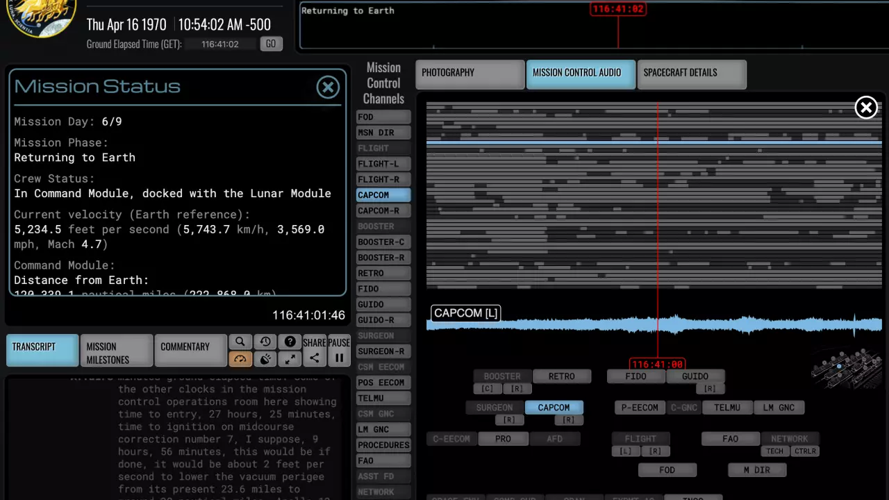 Pobegnite od strahu pred pandemijo tako, da doživite misijo Apollo 13 v realnem času