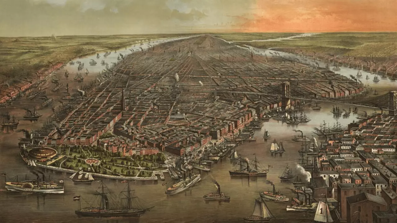 11 linnulennulist vaadet, mis näitavad, kuidas New York City on 350 aasta jooksul kasvanud