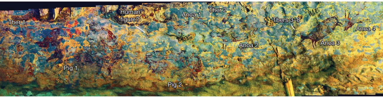 A pintura rupestre de 44.000 anos de antigüidade podería ser a primeira representación coñecida de caza