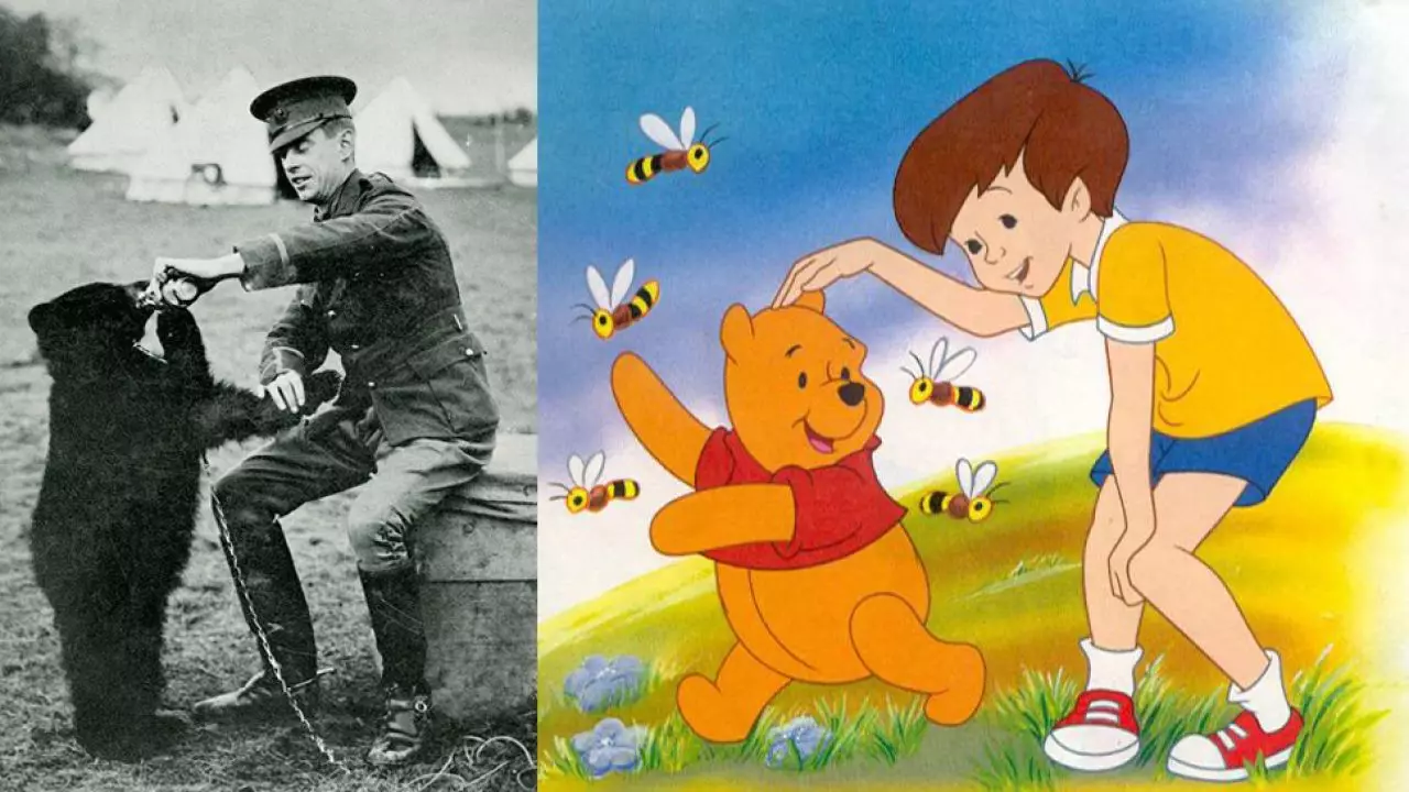 Винни-Пух был основан на реальном медведе, участвовавшем в Первой мировой войне.