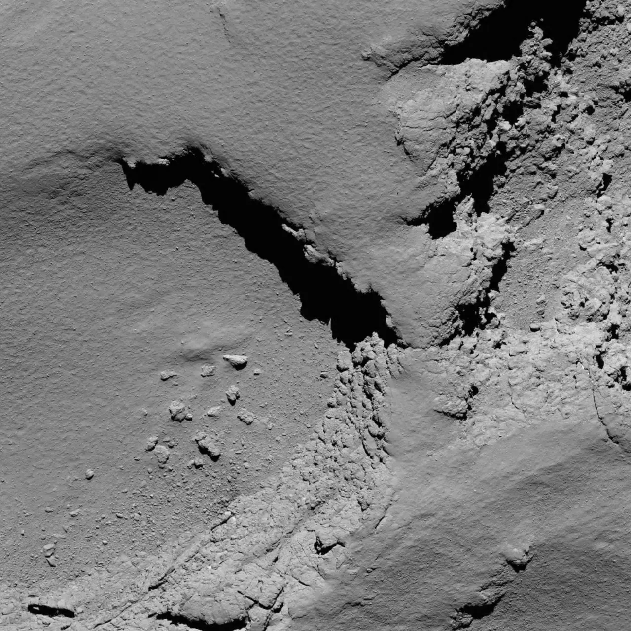 C'est la dernière chose que le vaisseau spatial Rosetta a vue avant de mourir