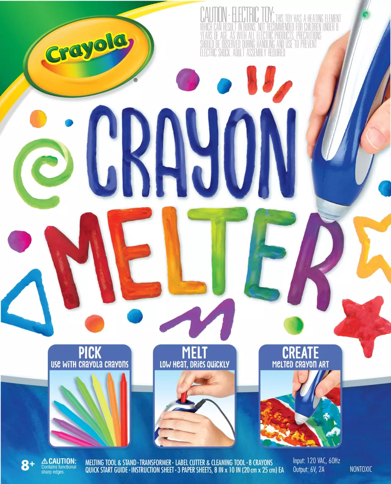 La Nova Plumo de Crayola Skribas Sur Ajna Surfaco Uzante Fanditajn Krejonojn Kiel Inkon