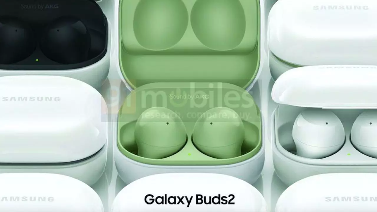 लीक झालेले Samsung Galaxy Buds2 रेंडर नवीन रंग पर्याय दाखवते, ज्यात एक किलर ग्रीन आहे