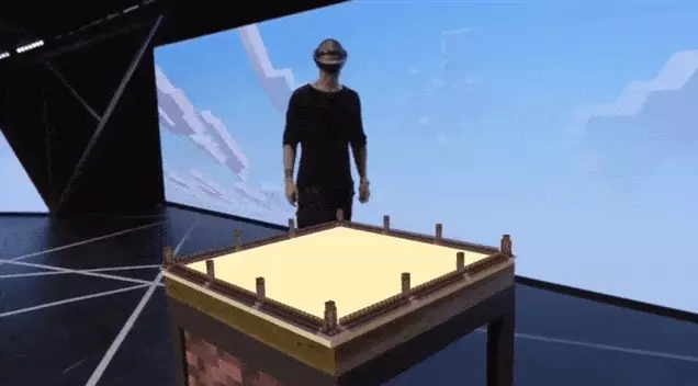 Mwen te jwe Minecraft ak HoloLens Microsoft a, epi li te bèl