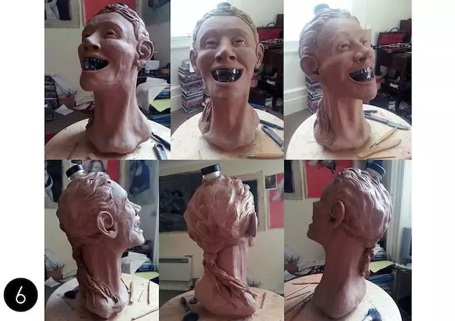 فنان الطب الشرعي يكشف وجه زجاجة الفودكا تلك على شكل جمجمة