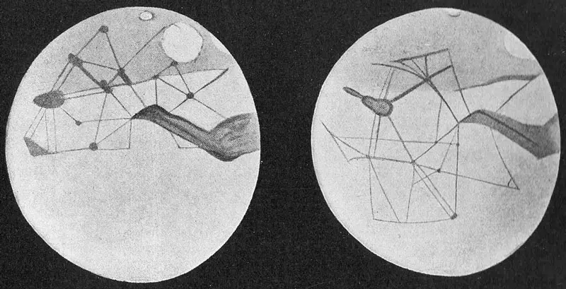 Terusan Mars digambarkeun ku astronom Percival Lowell. (Ilustrasi: Percival Lowell)