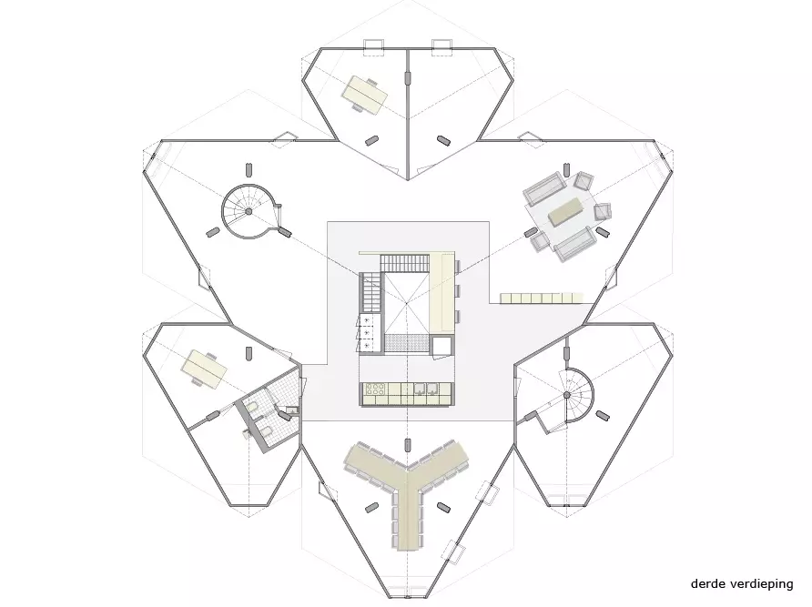 Off-Kilter Cube Haiser Kreativ renovéiert an Haiser Fir Ex-Cons