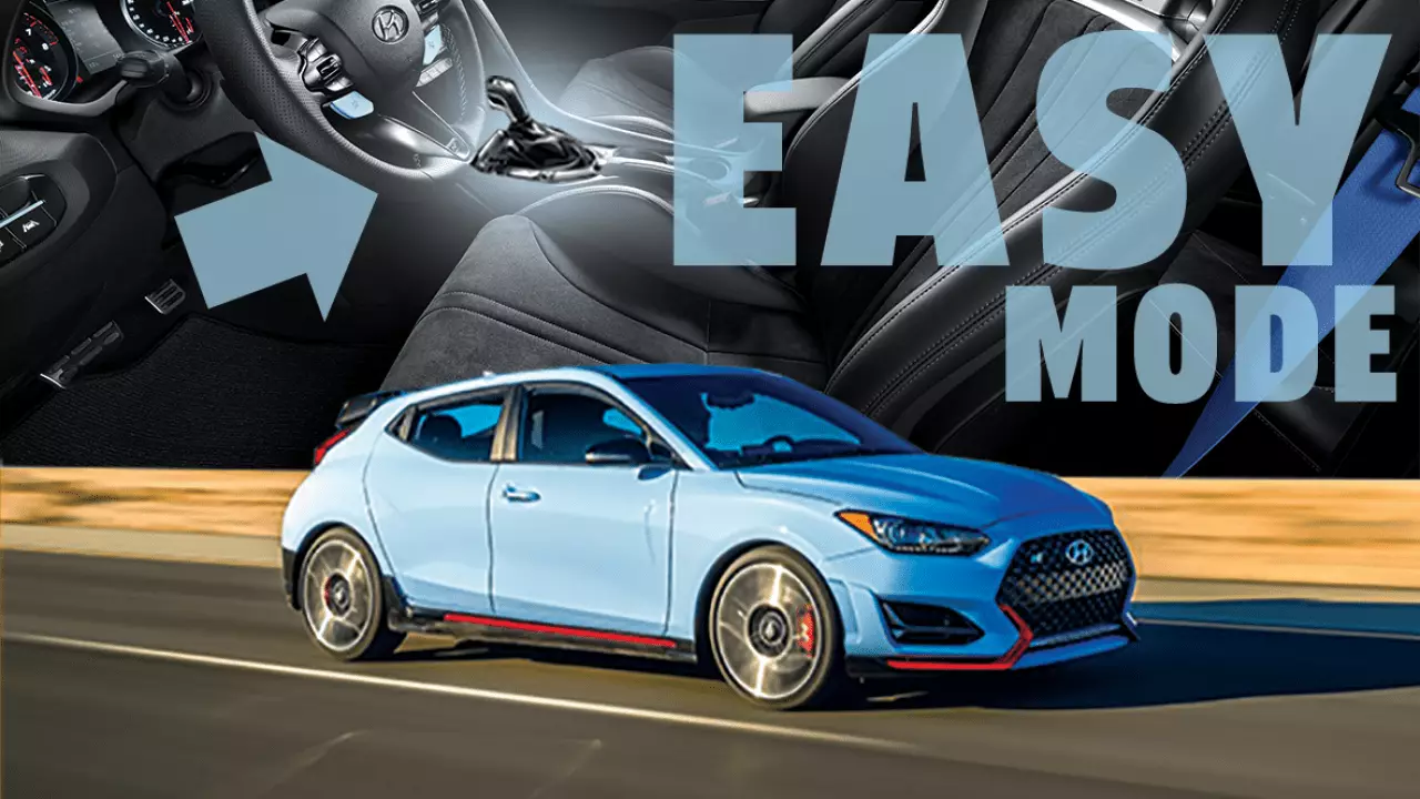 De 2021 Hyundai Veloster N komt no mei Easy Mode