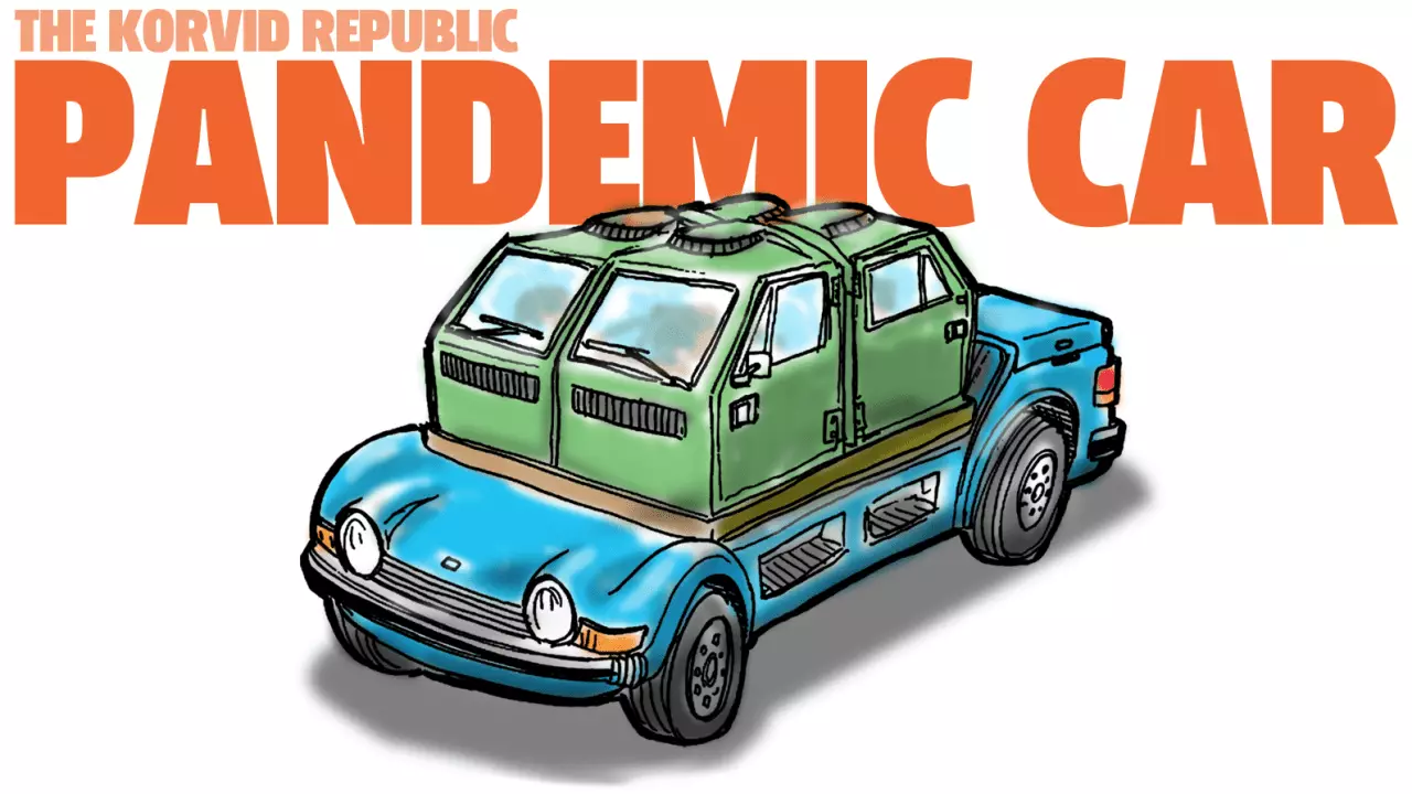 Kujutletav auto kujuteldavast riigist: Korvidi vabariigi pandeemiaauto
