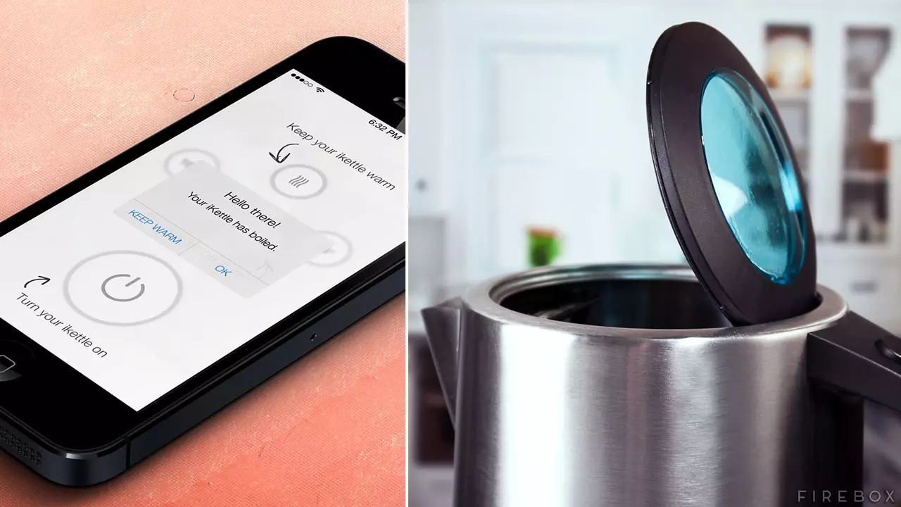 Wi-Fi чайник, който изпраща съобщения, вместо да свири, когато заври