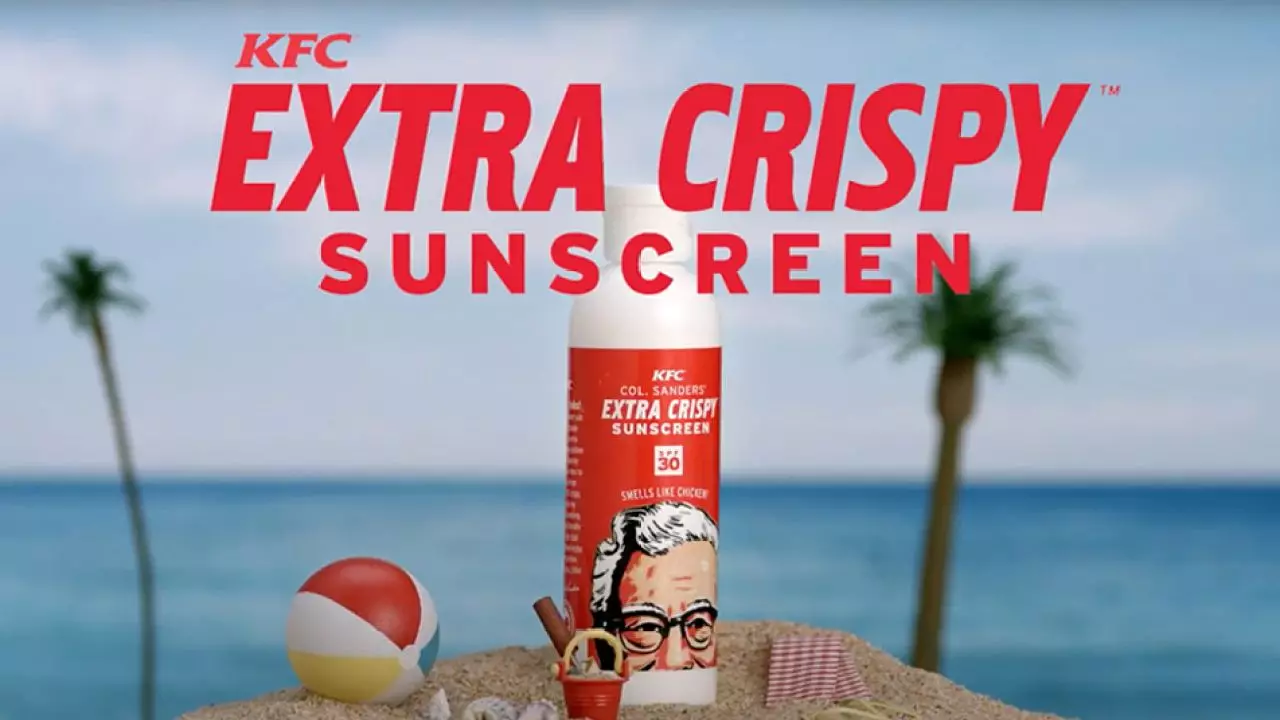 KFC раздала солнцезащитный крем, от которого пахнет жареной курицей