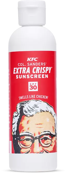 KFC regalou protector solar que che faga cheirar a polo frito