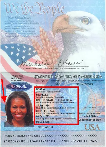 Le Passport kaMichelle Obama ekutyholwa ukuba yavuza ngayo ikhangeleka iyinkohliso njengesihogo